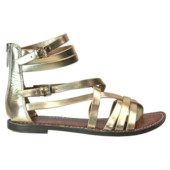 Sam Edelman | Shoes | Sam Edelman Ganesa Gold Leather Strappy Gladiator ...